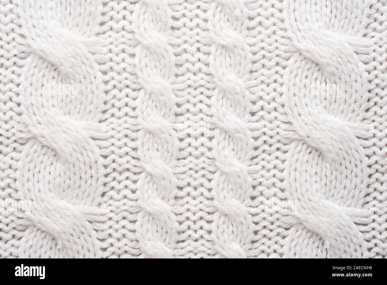 White Knit Fabric Background. Wool Sweater Texture Close Up Stock Photo ...