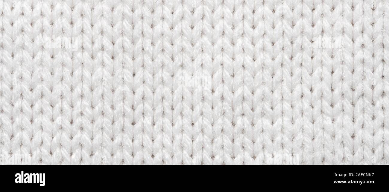 White Knit Fabric Background. Wool Sweater Texture Close Up Stock Photo ...
