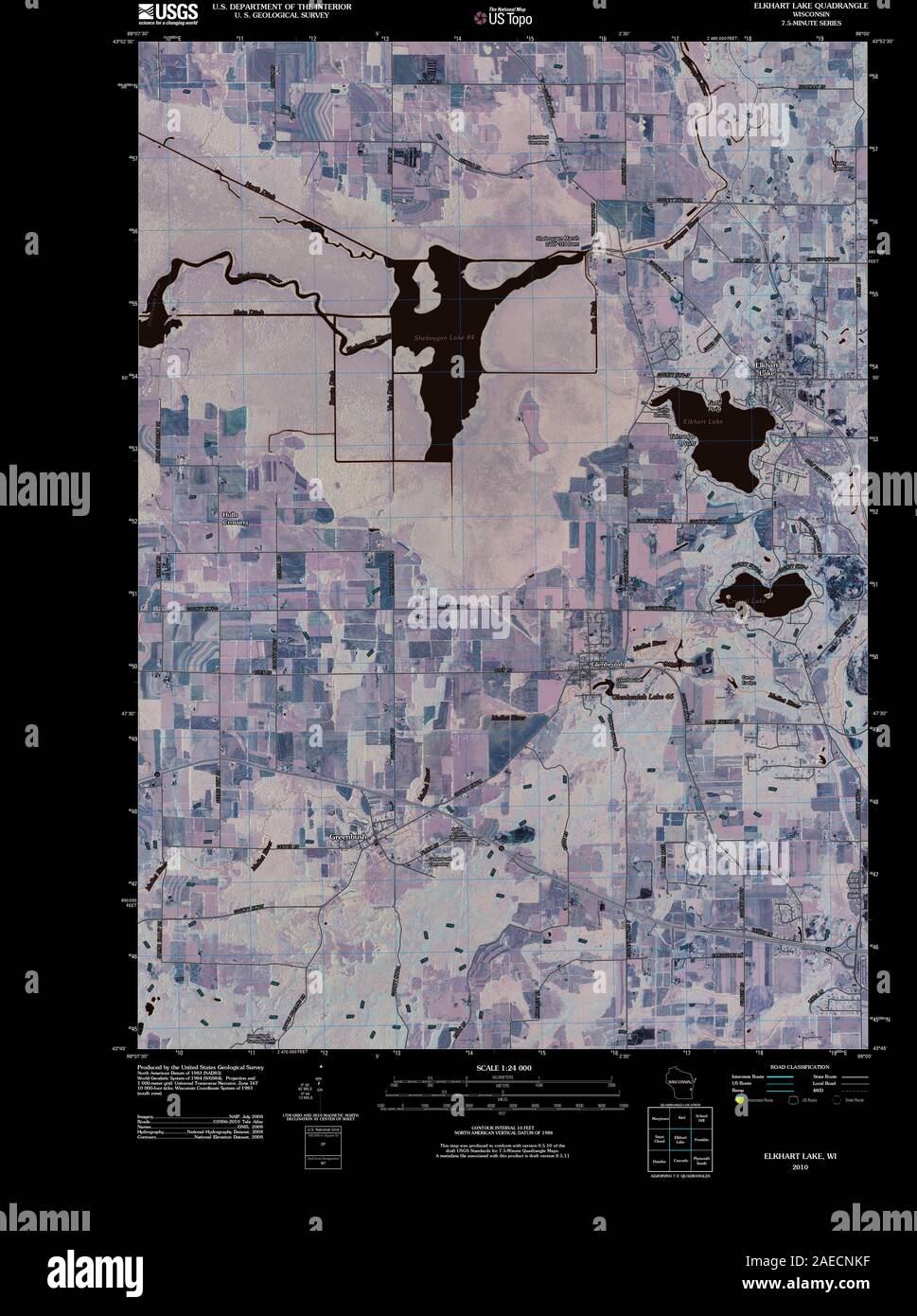 Map of elkhart lake hi-res stock photography and images - Alamy