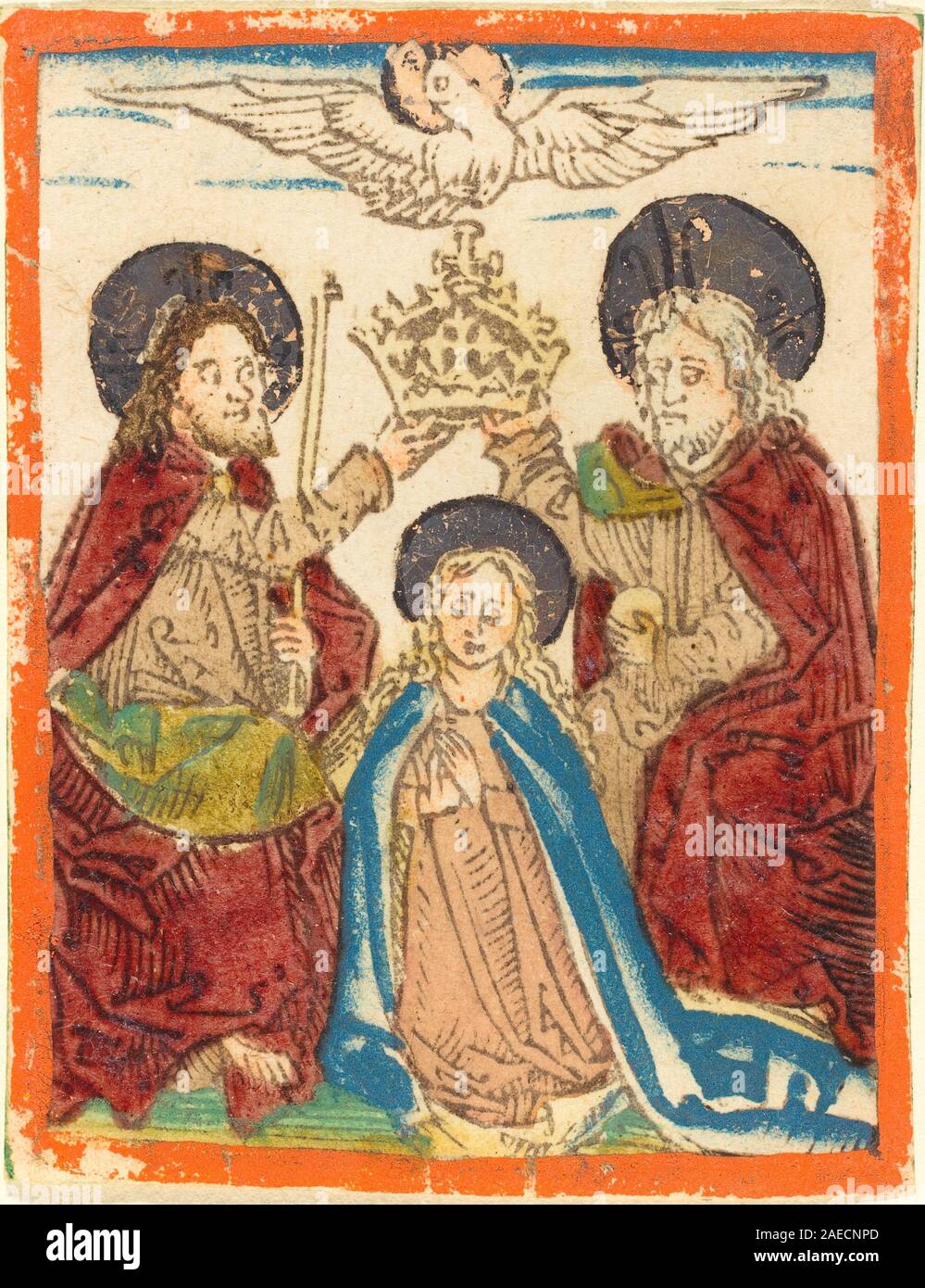 This 1480-1490 German 15th-century painting depicts the Coronation of ...