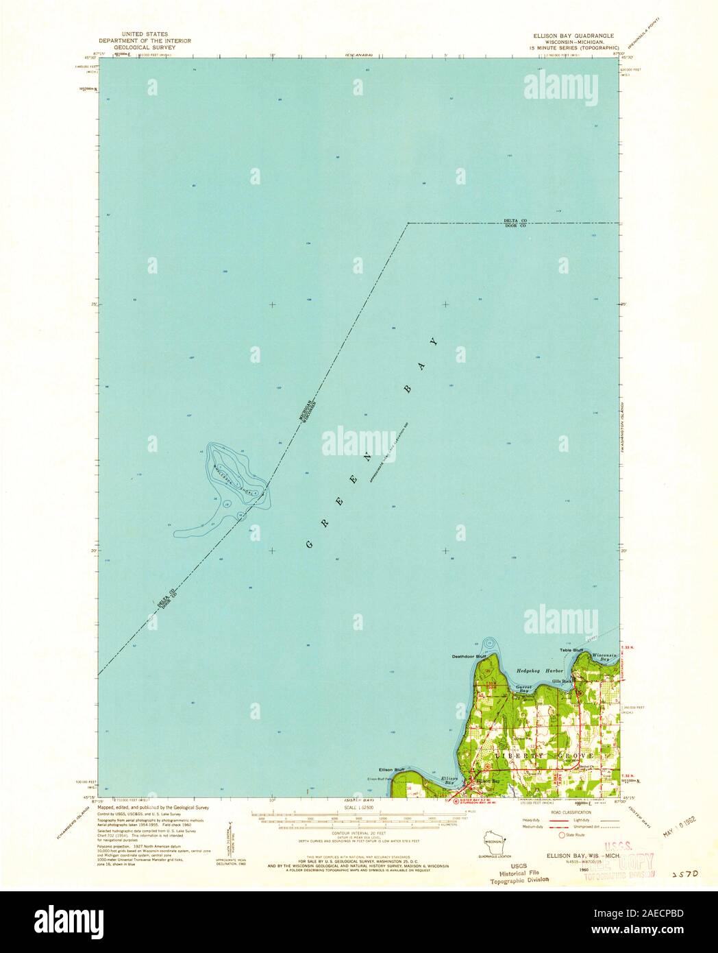 WI Ellison Bay 801543 1960 62500 Restoration Stock Photo - Alamy