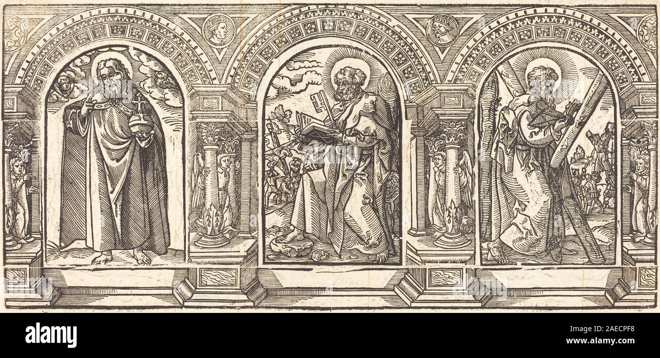 A German 16th-century painting depicting Christ with his disciples. The ...