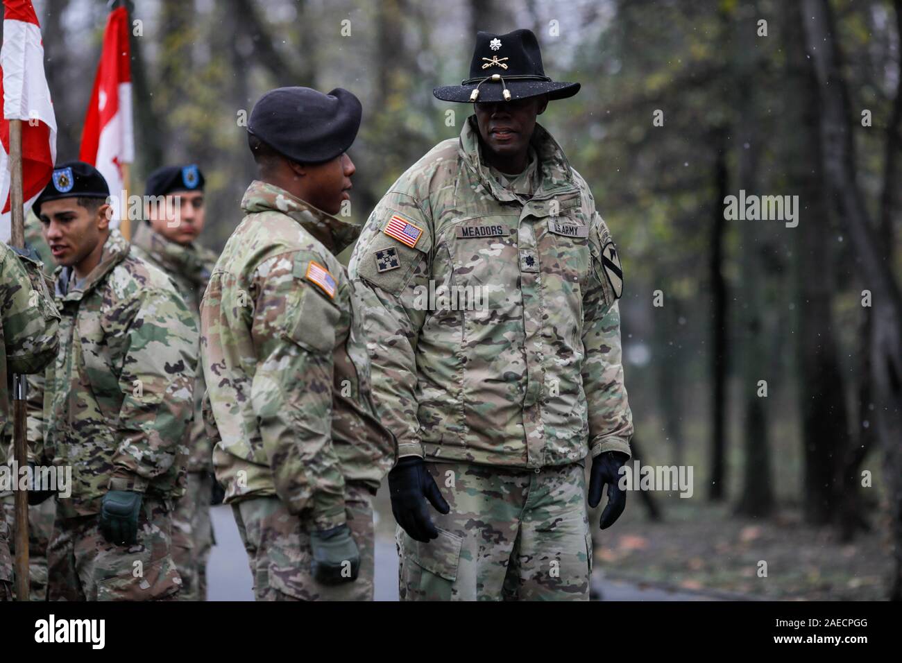 Bucharest, Romania - December 01, 2019: US Army soldiers of the 1st ...