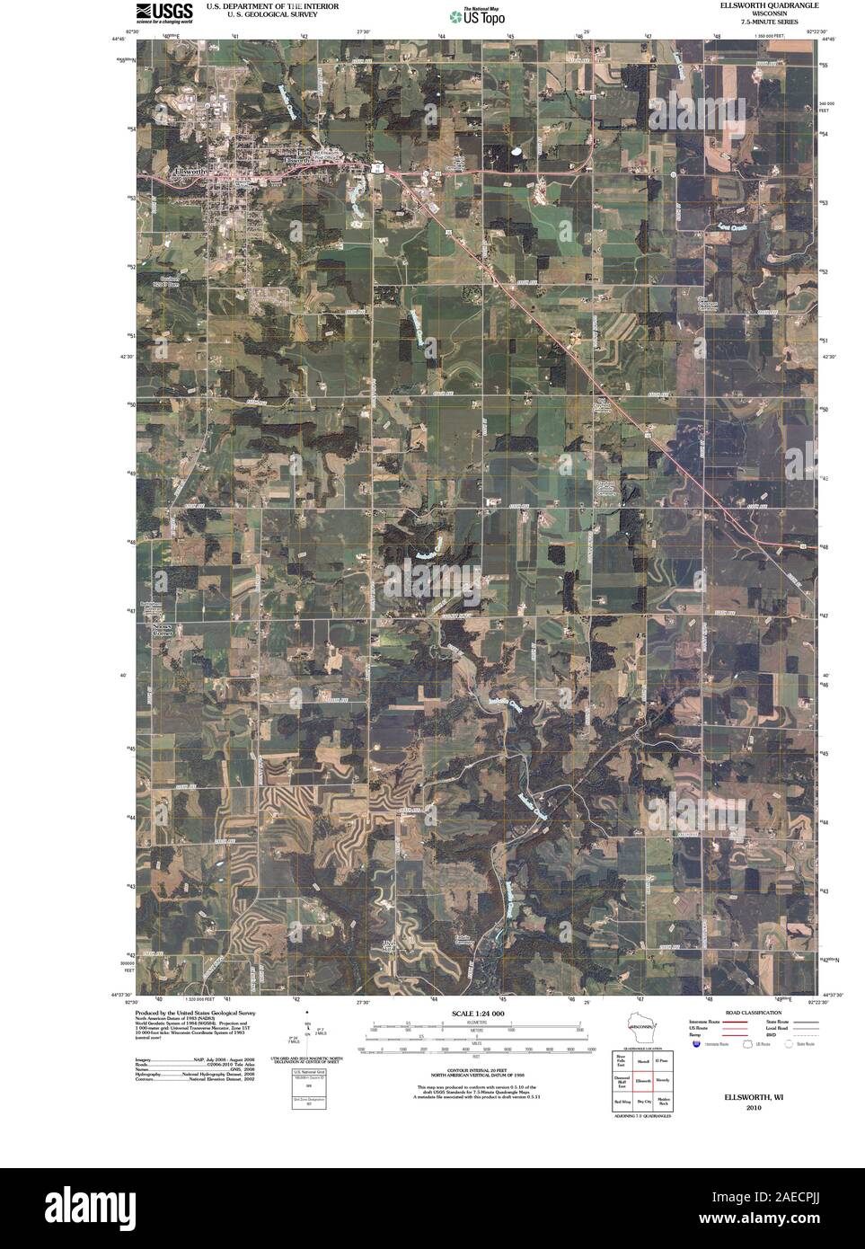 Map of ellsworth Cut Out Stock Images & Pictures - Alamy