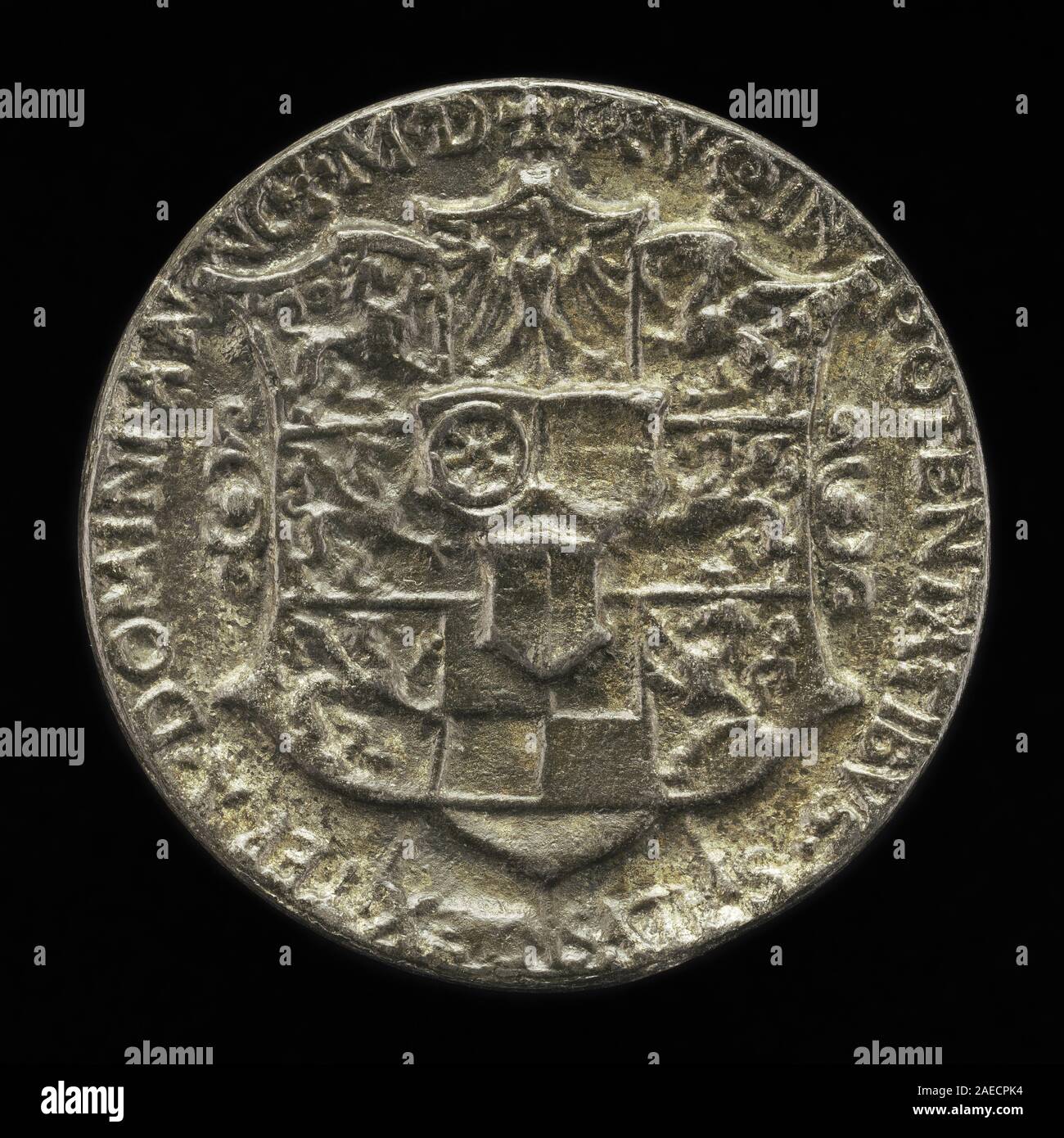 This 16th-century German coat of arms (reverse) depicts heraldic ...