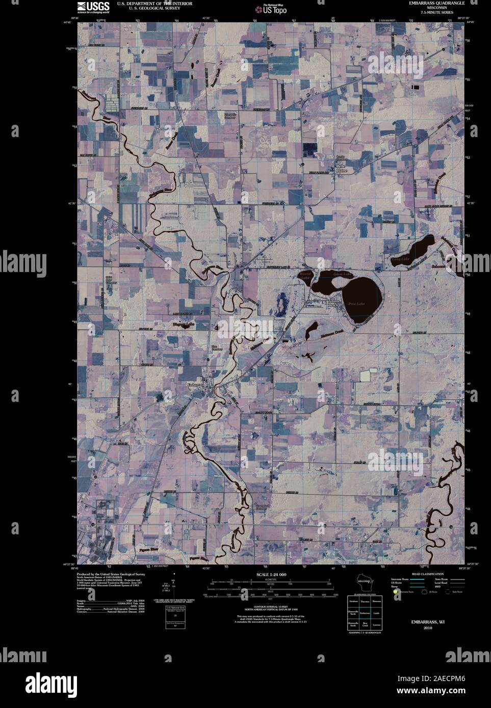 WI Embarrass 20100721 TM Inverted Restoration Stock Photo - Alamy