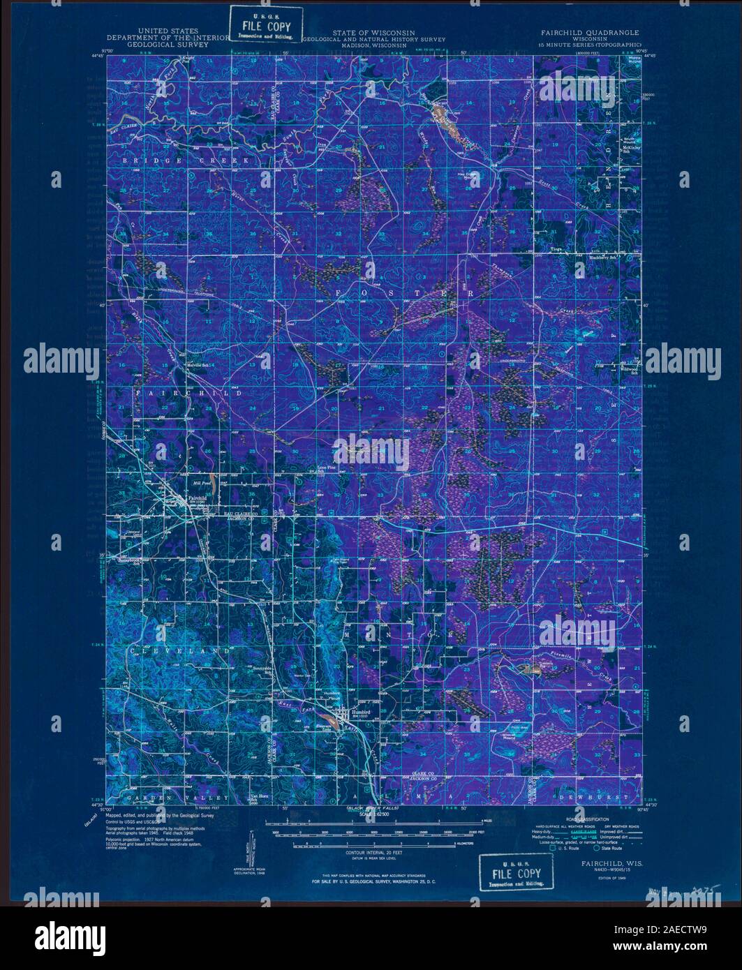 Map of fairchild hi-res stock photography and images - Alamy