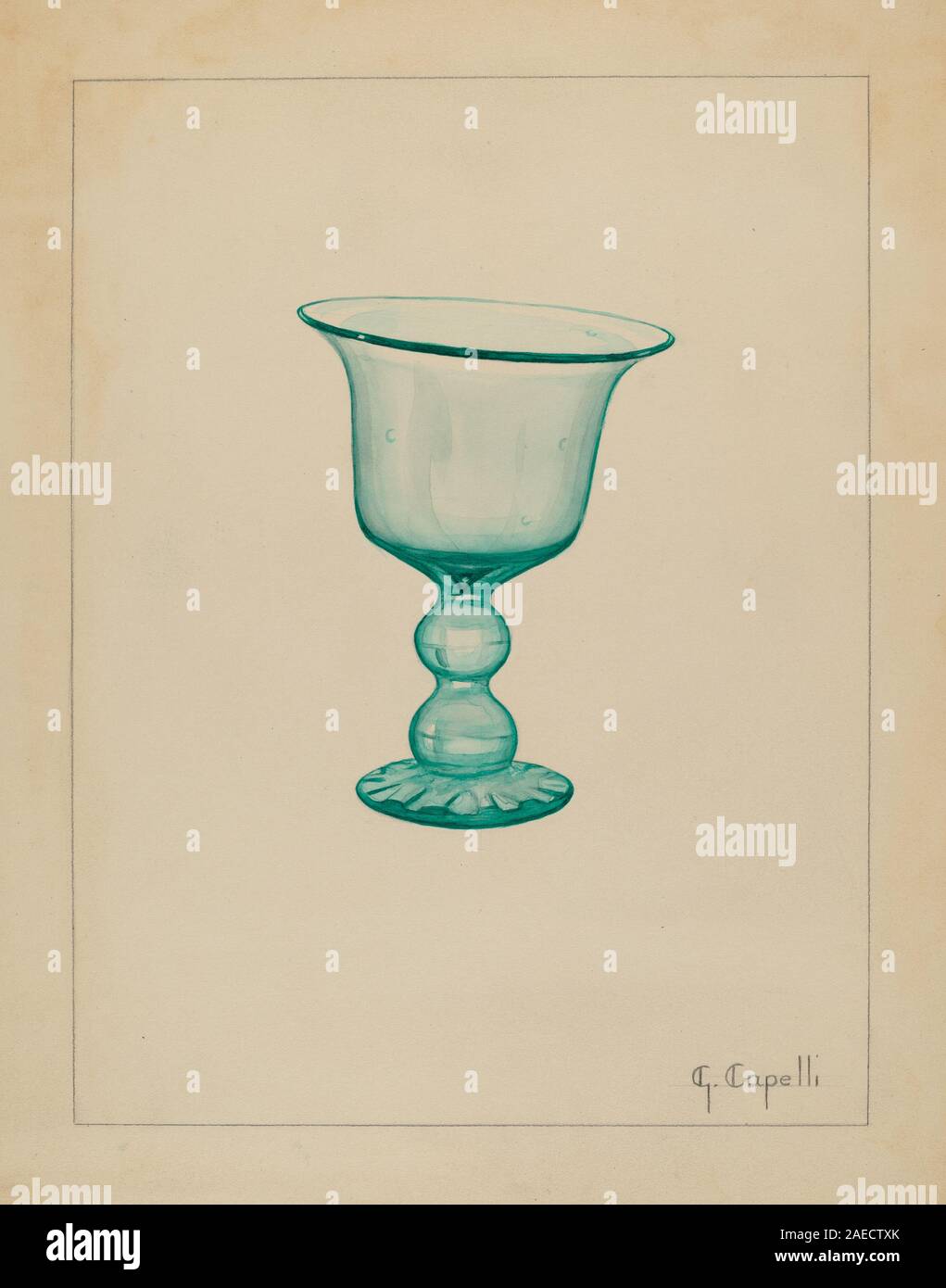 Giacinto Capelli, Goblet, c 1936 Goblet; c. 1936 Stock Photo - Alamy