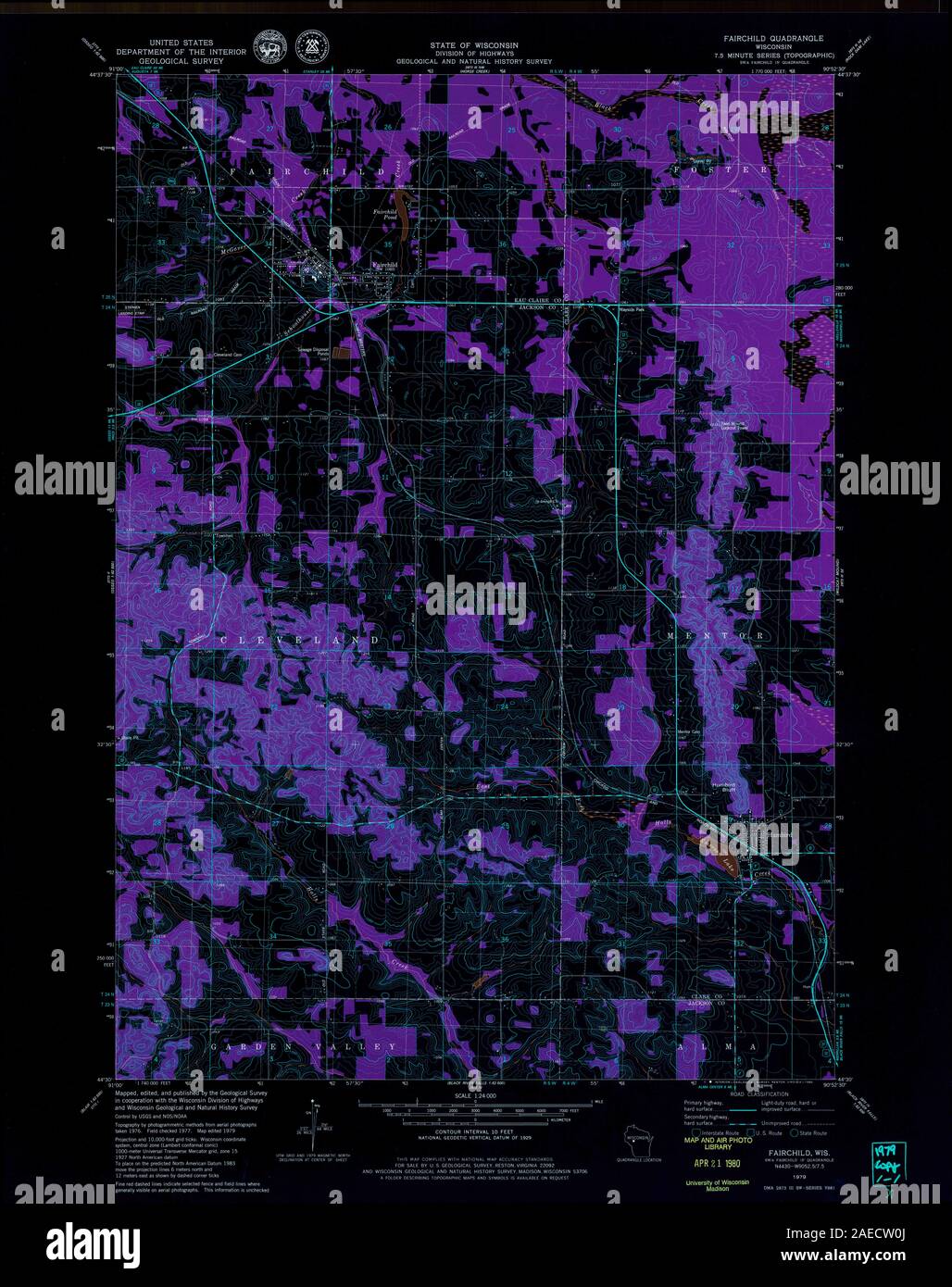 Map of fairchild hi-res stock photography and images - Alamy