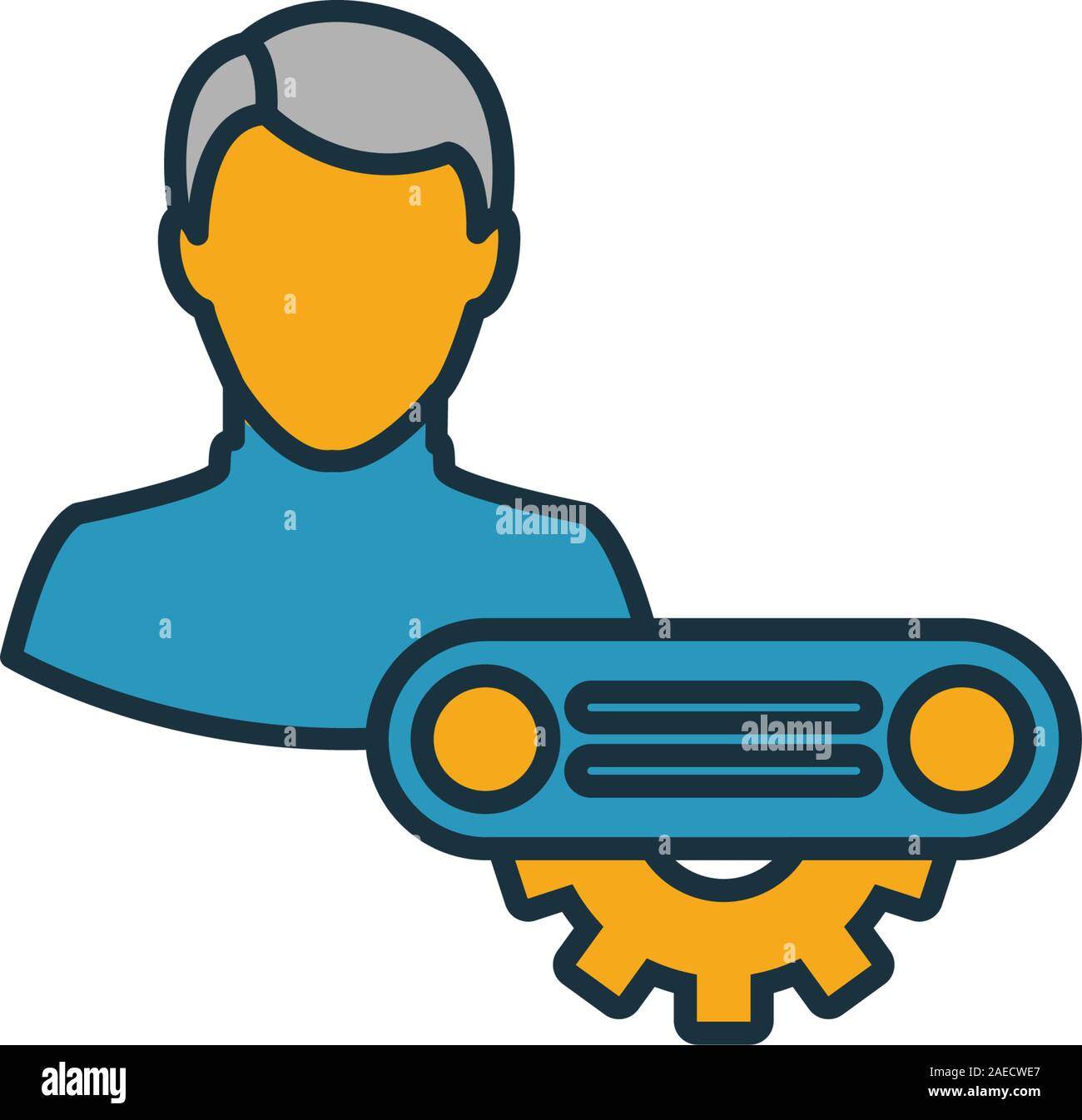 Production Manager icon. Simple element from risk management icons ...