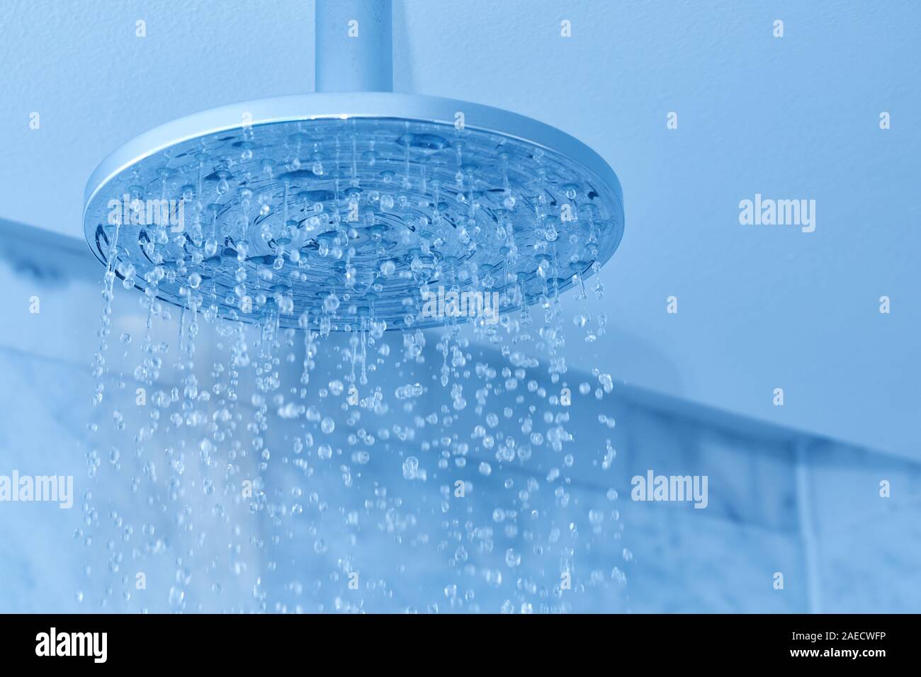 Shower water flowing Stock Photo - Alamy