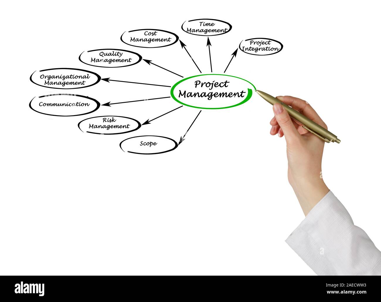 Diagram of project management Stock Photo - Alamy