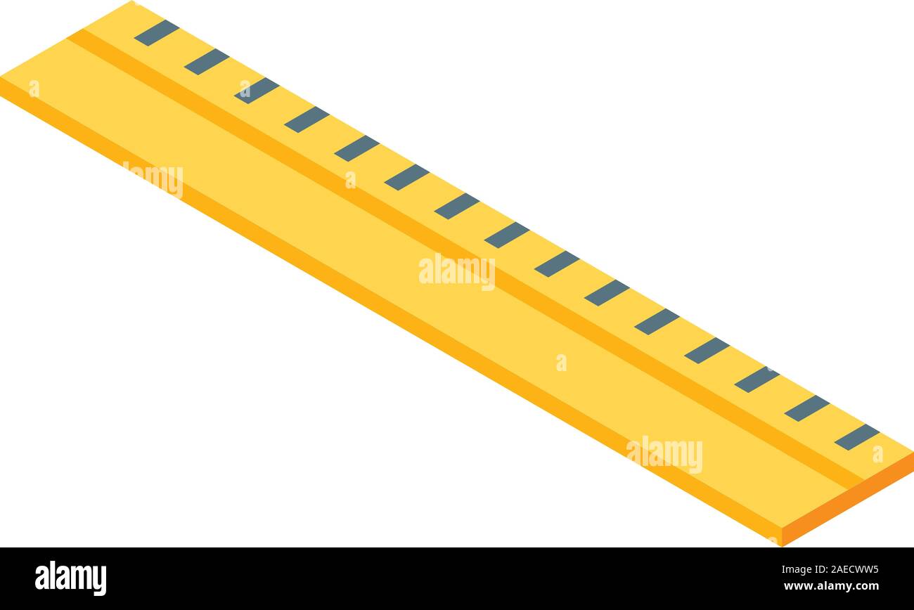 Wood ruler icon, isometric style Stock Vector Image & Art - Alamy