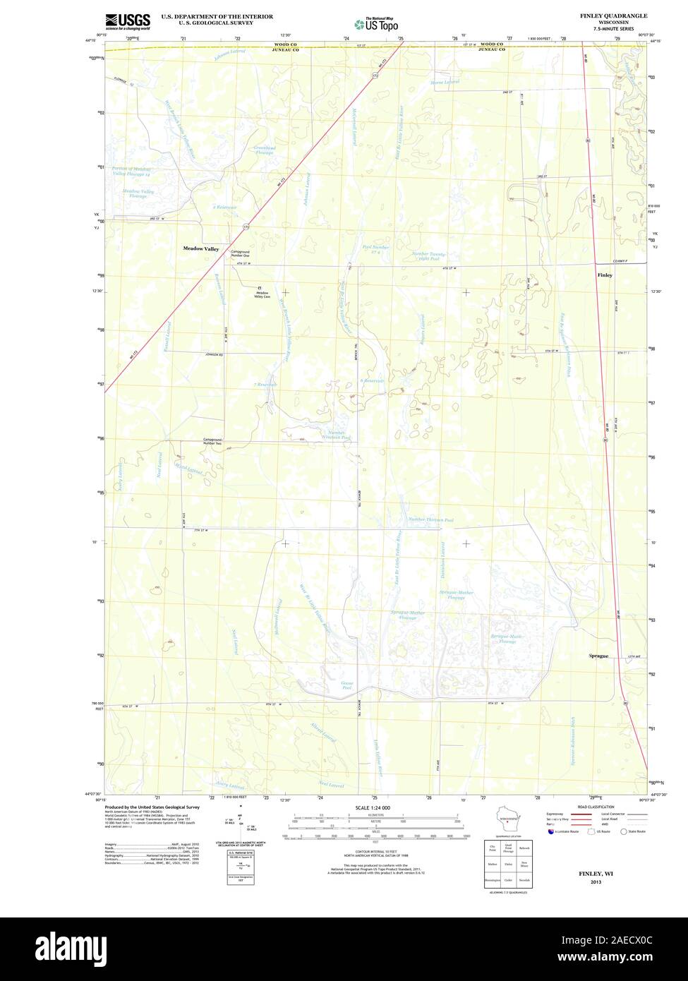 Finley map of the united states hi-res stock photography and images - Alamy