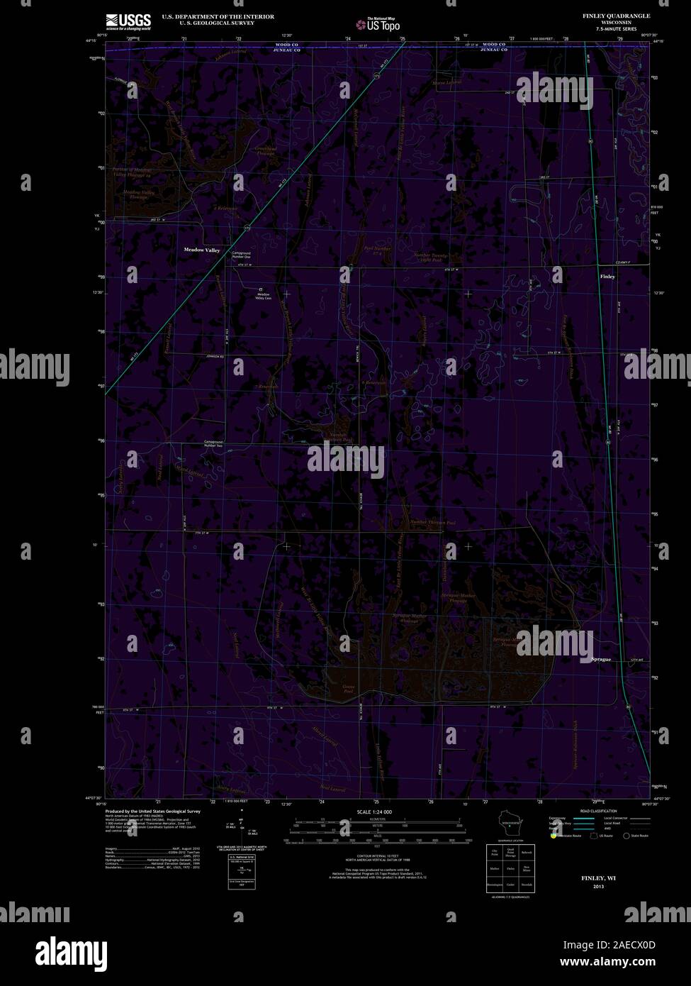 Finley map of the united states hi-res stock photography and images - Alamy