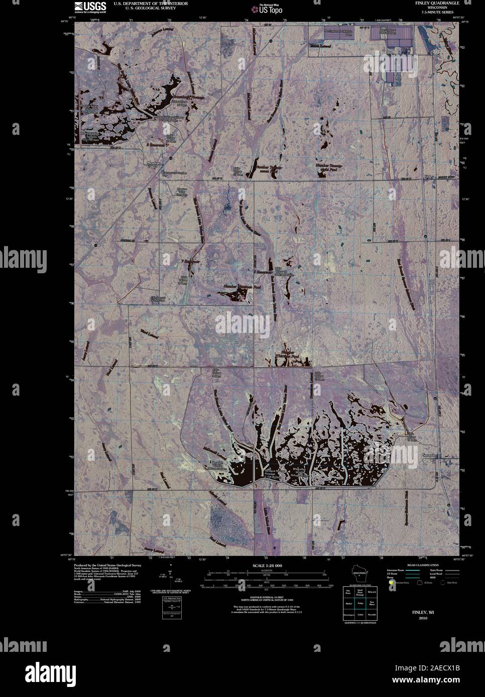 Finley map of the united states hi-res stock photography and images - Alamy