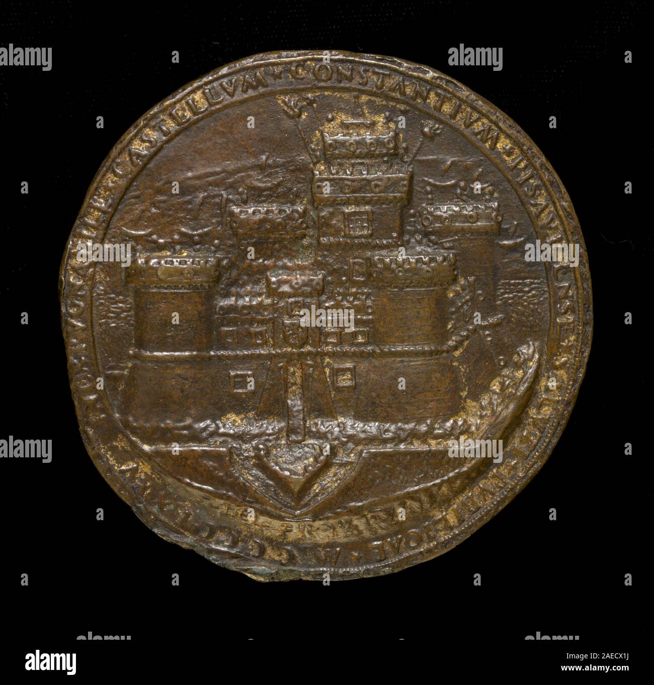 A 1475 print by Gianfrancesco Enzola depicting the reverse view of the ...