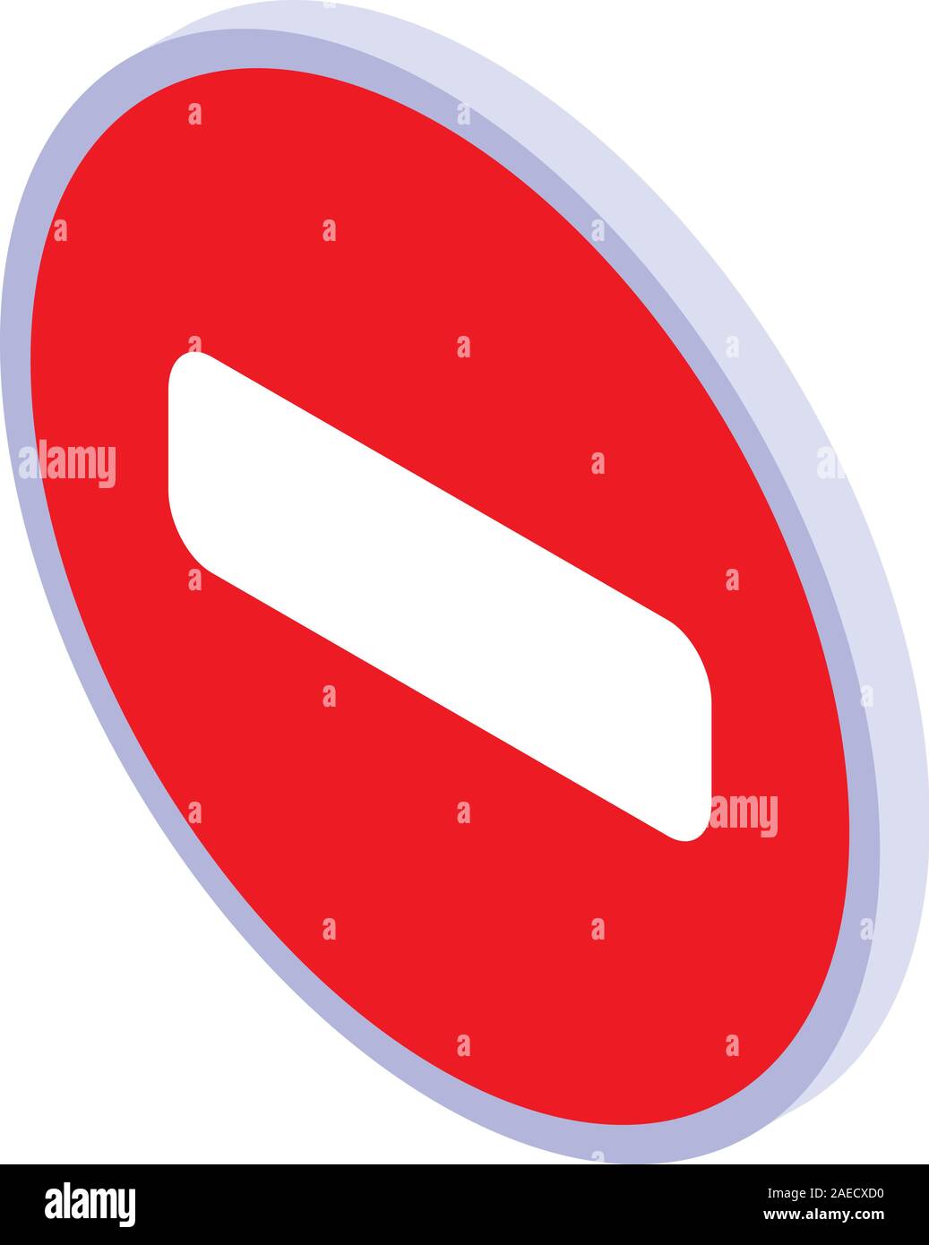 No entry road sign icon, isometric style Stock Vector Image & Art - Alamy