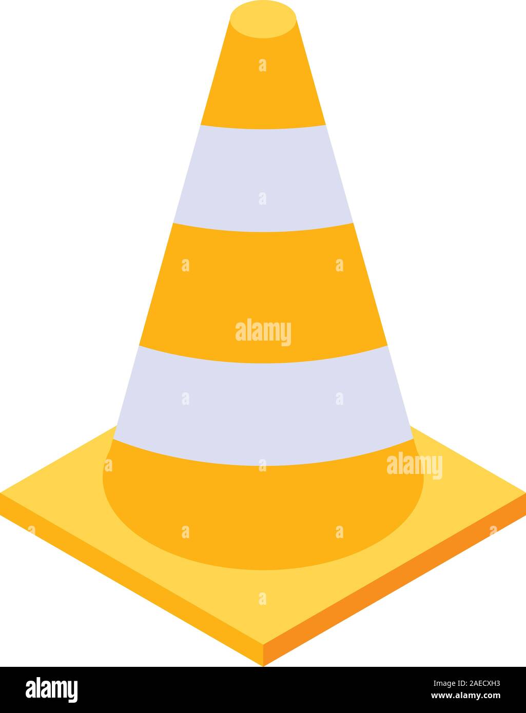 Cartoon road cone caution sign Cut Out Stock Images & Pictures - Alamy