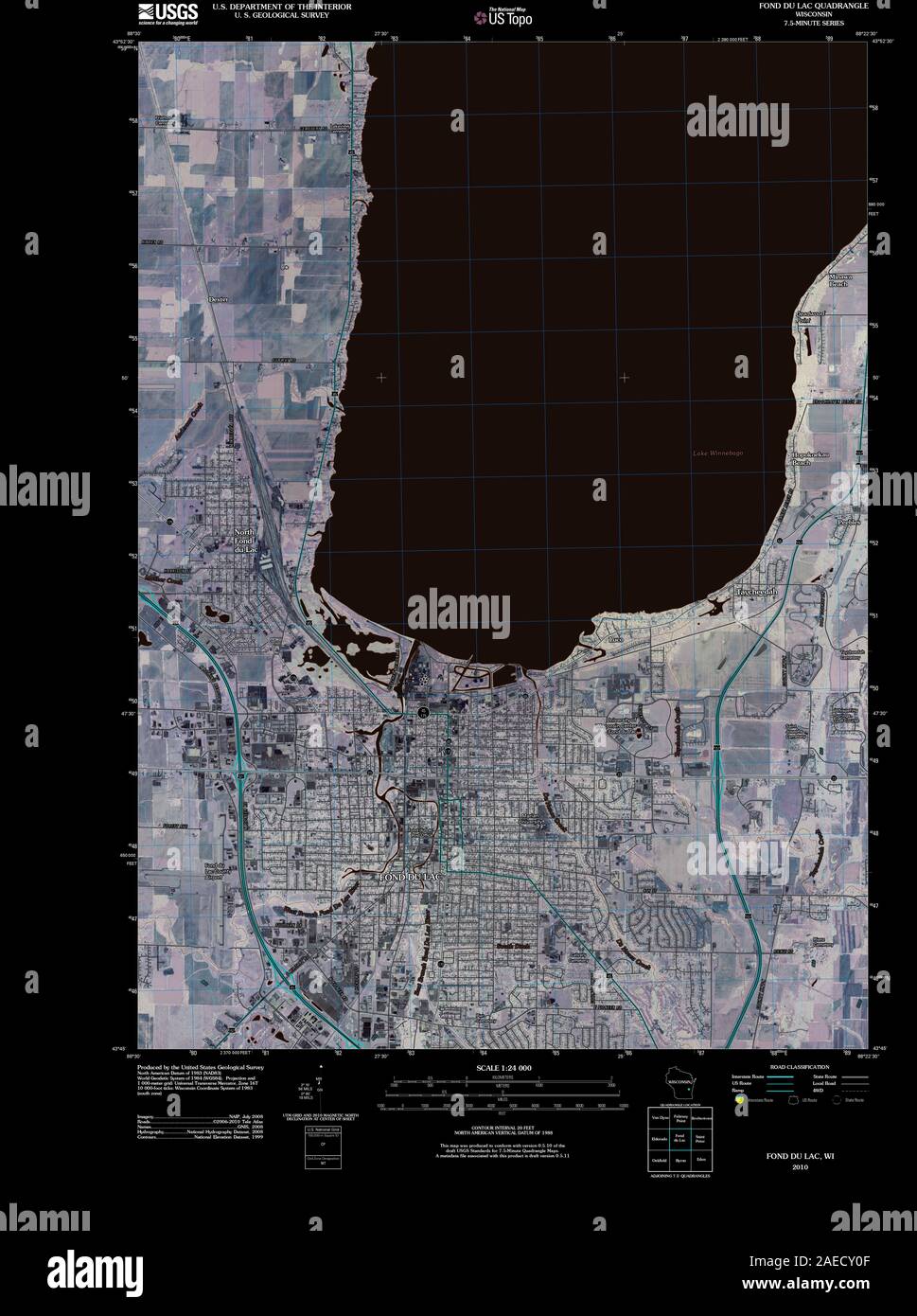 Fond du lac map hi-res stock photography and images - Alamy