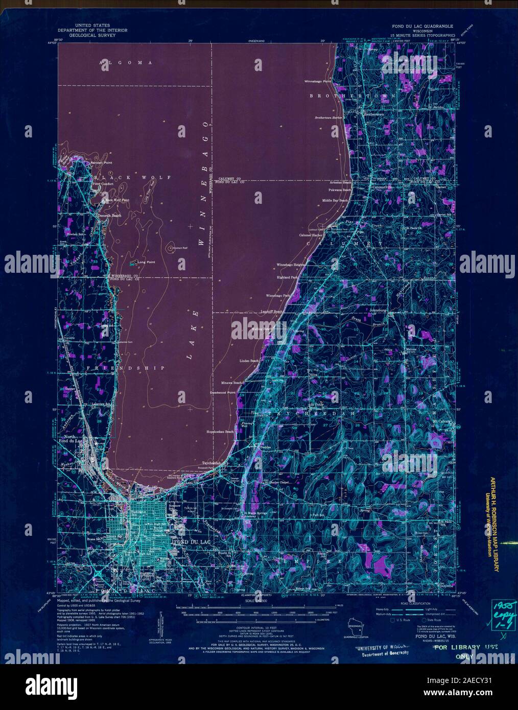 Map of fond du lac hi-res stock photography and images - Alamy