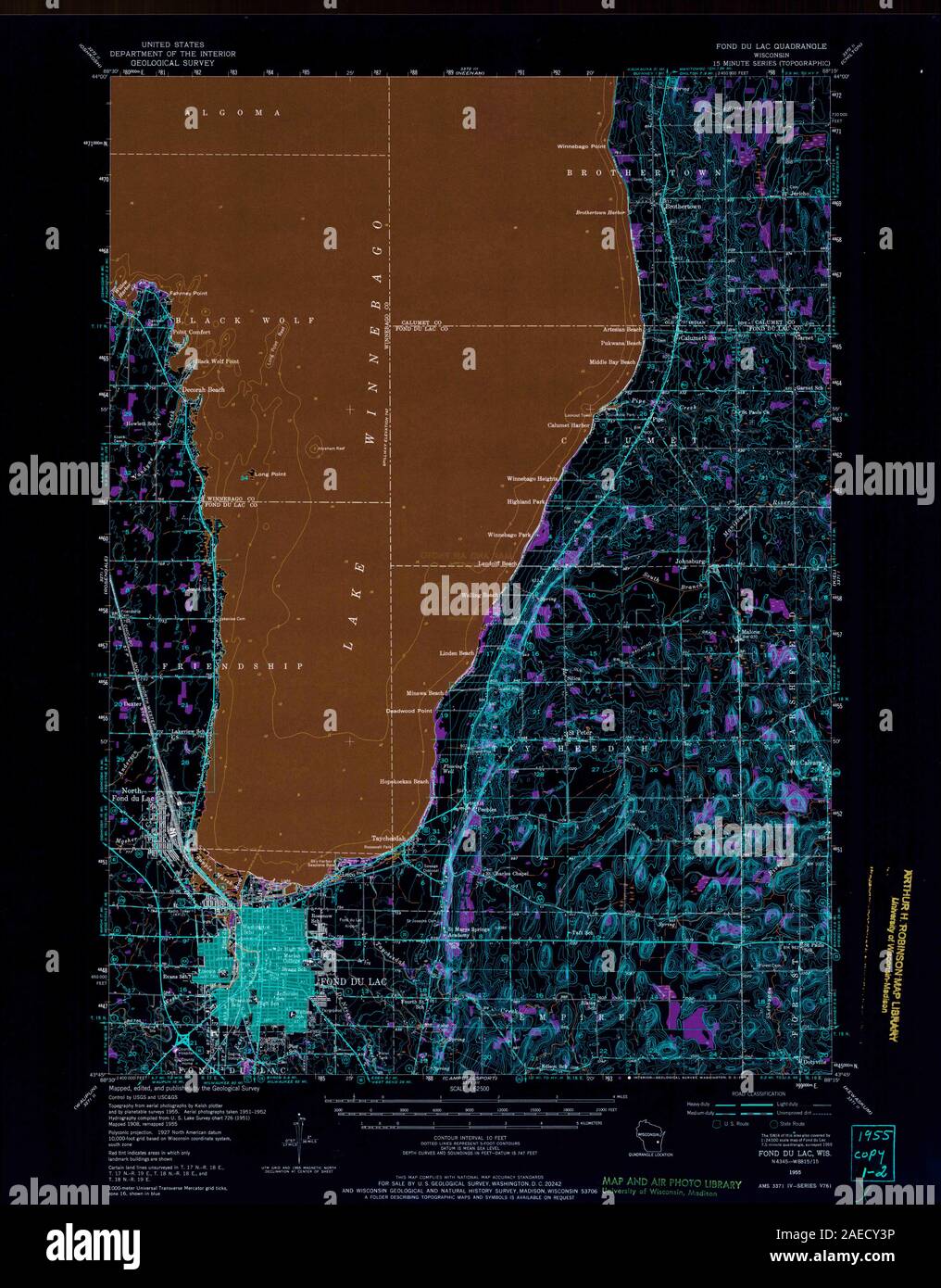 Map of fond du lac hi-res stock photography and images - Alamy
