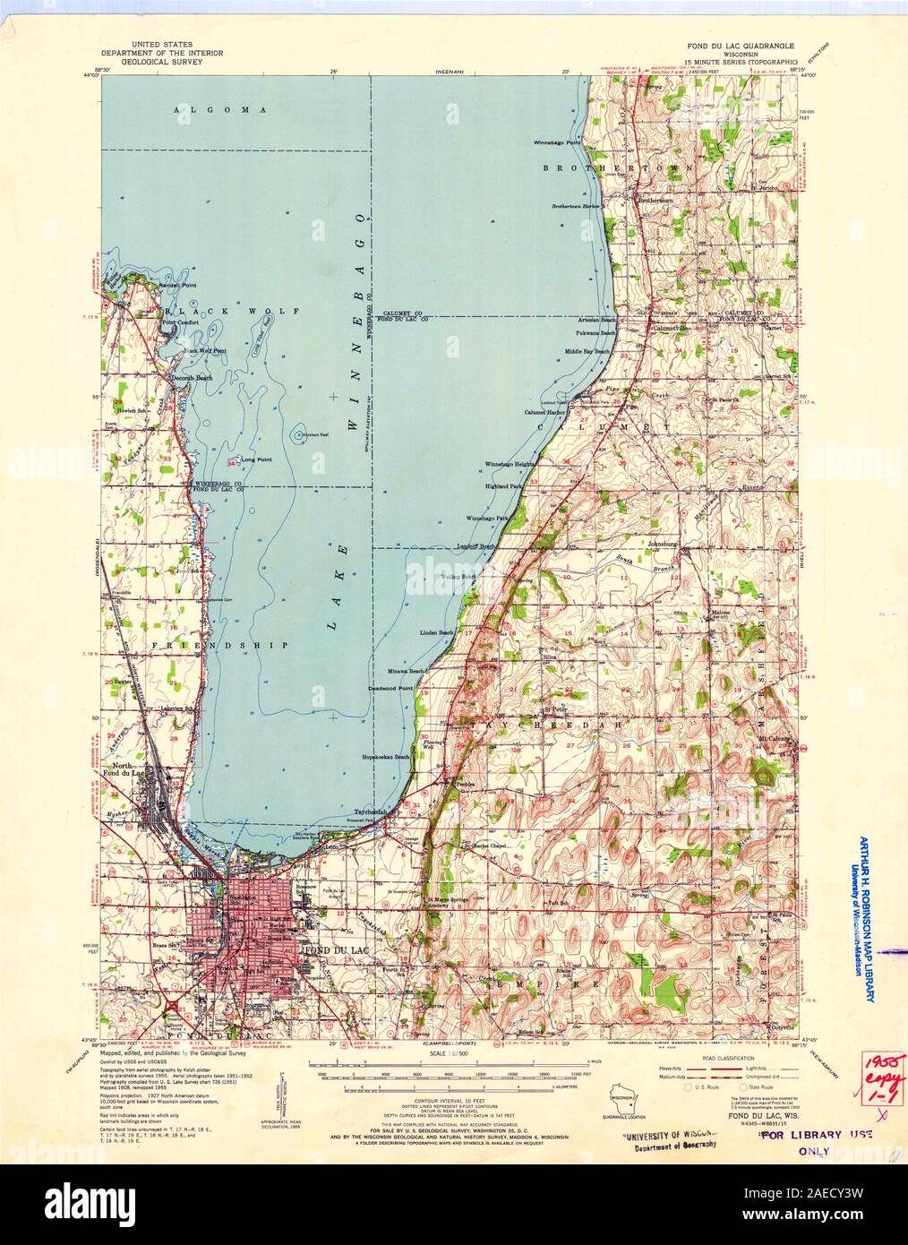 Fond du lac map hi-res stock photography and images - Alamy