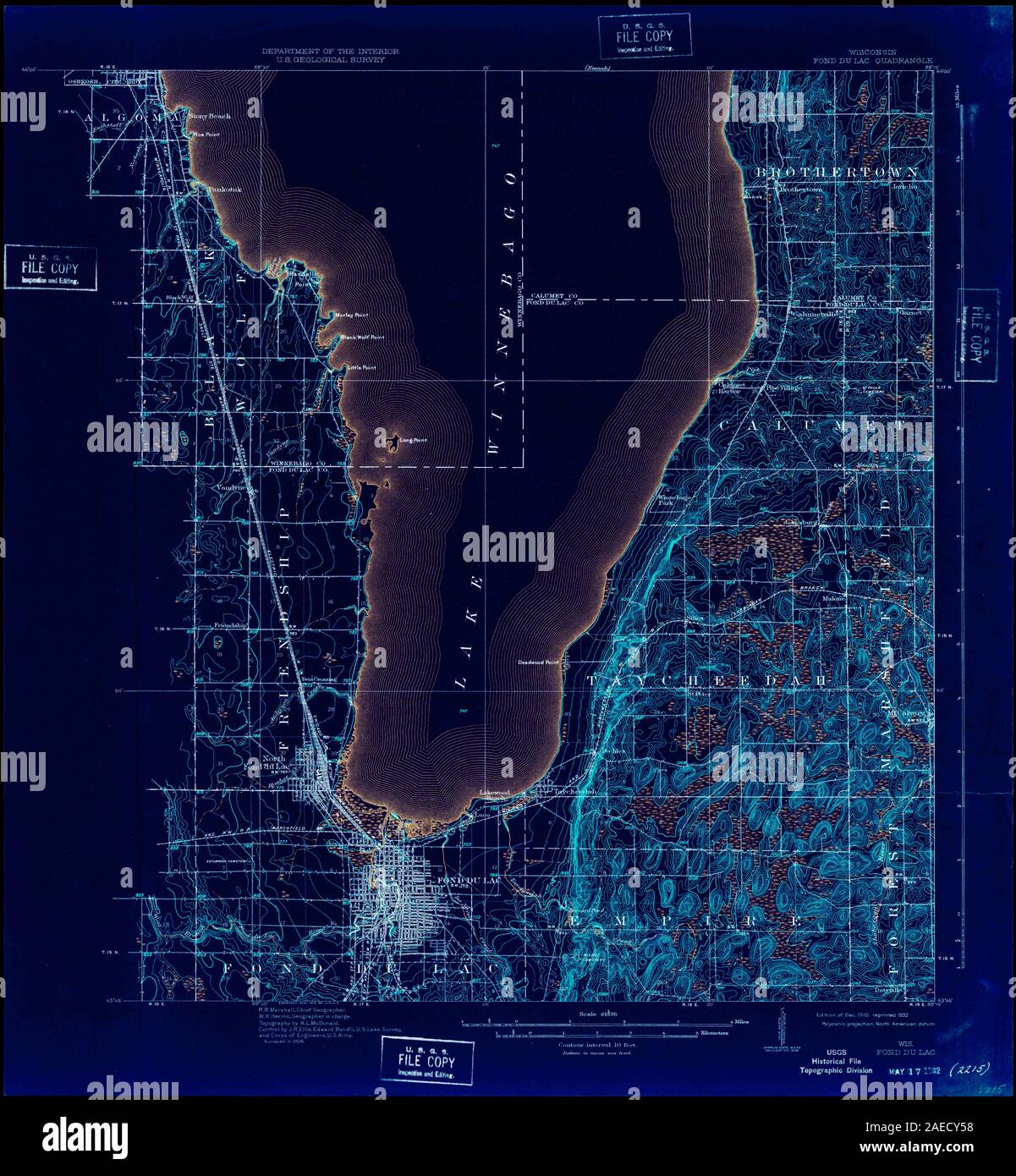 Map of fond du lac hi-res stock photography and images - Alamy