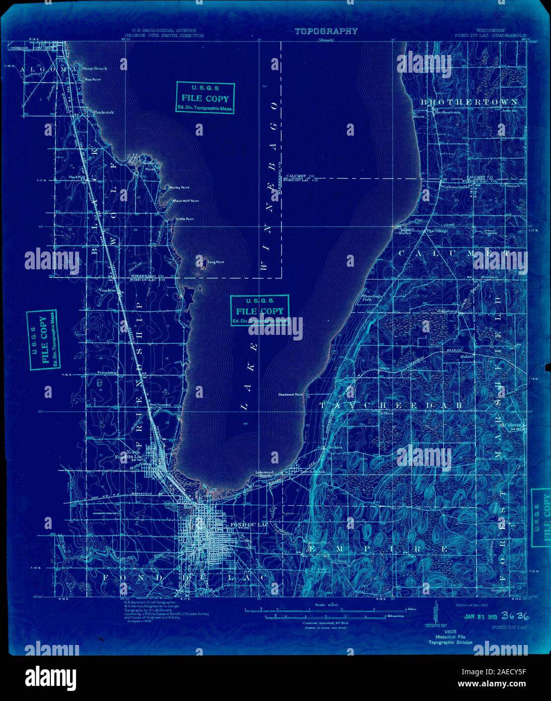 Map of fond du lac hi-res stock photography and images - Alamy