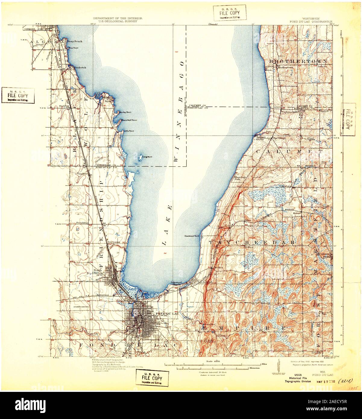 Fond du lac map hi-res stock photography and images - Alamy