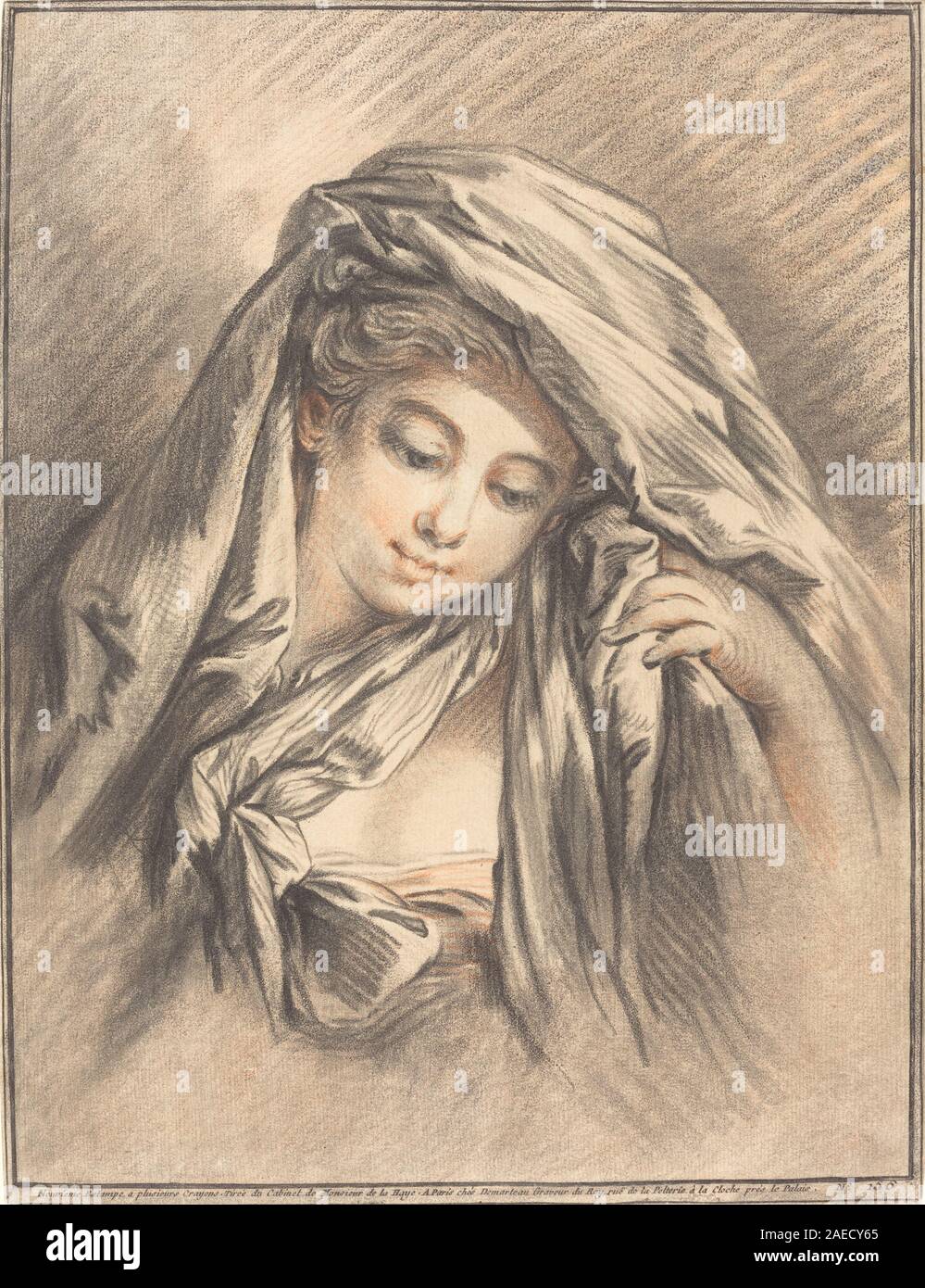Gilles Demarteau the Elder’s engraving after François Boucher depicts a ...