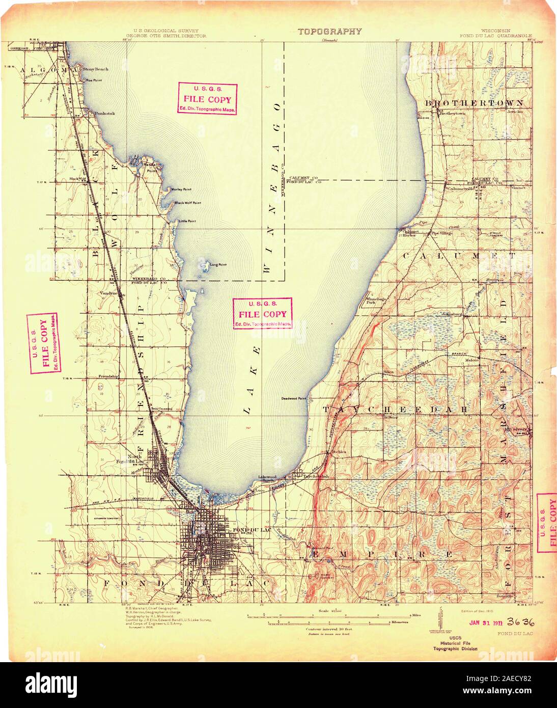 Fond du lac map hi-res stock photography and images - Alamy