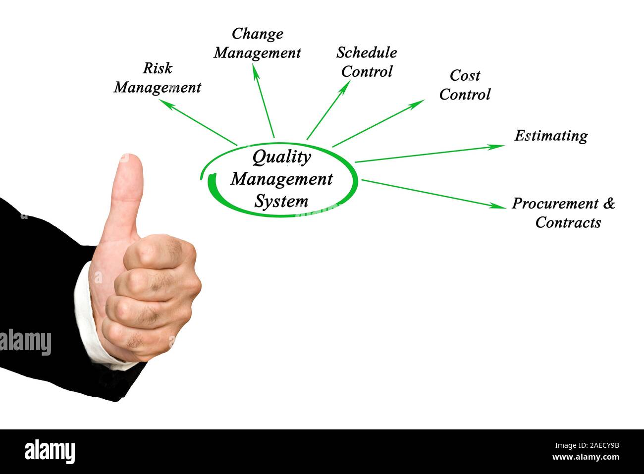Diagram of Quality Management System Stock Photo - Alamy