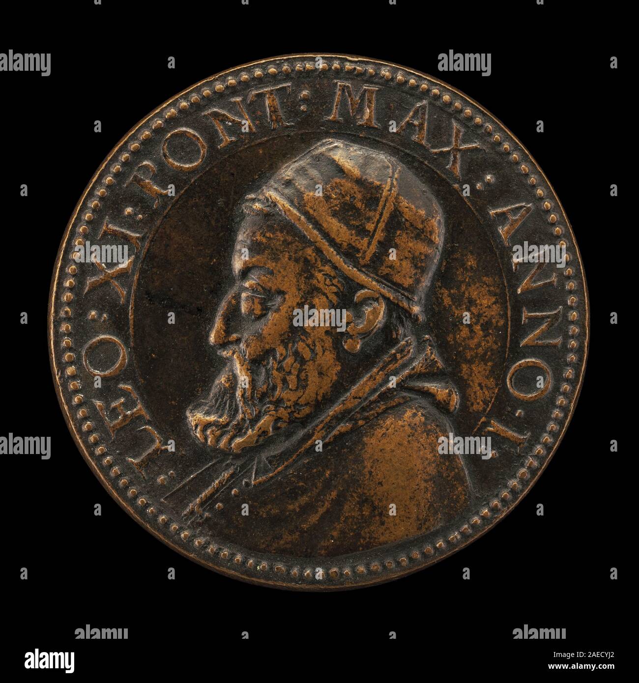 A 1605 coin or medal obverse designed by Giorgio Rancetti depicting ...