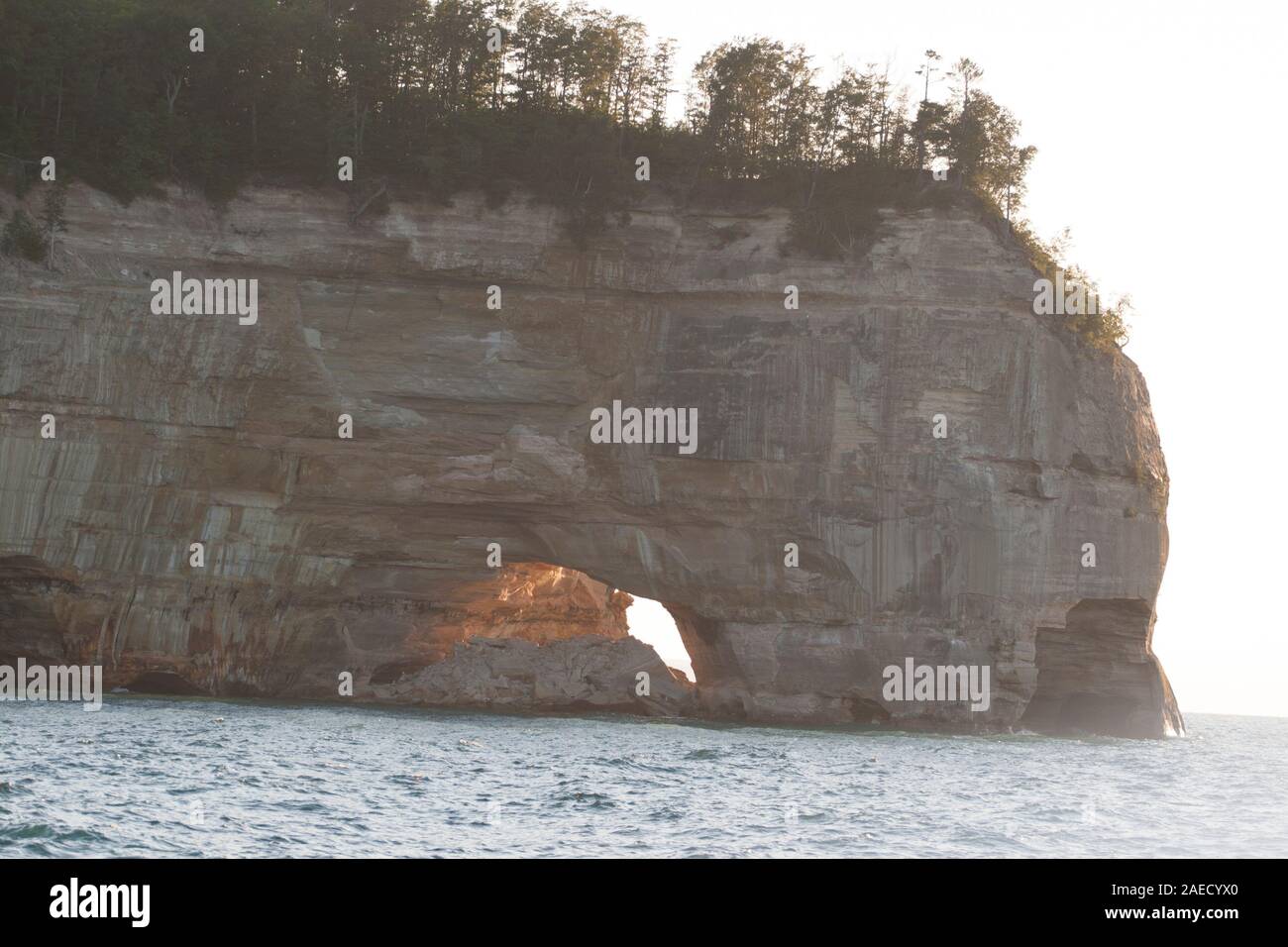 Cliffs, Pictured Rocks National Lakeshore, Michigan Stock Photo - Alamy