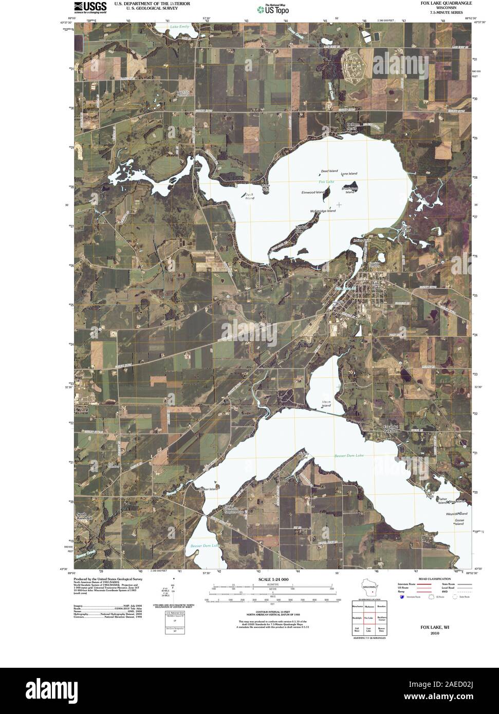 Map Of Fox Lake High Resolution Stock Photography and Images - Alamy