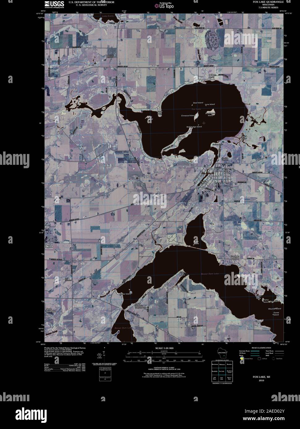 Map Of Fox Lake High Resolution Stock Photography and Images - Alamy