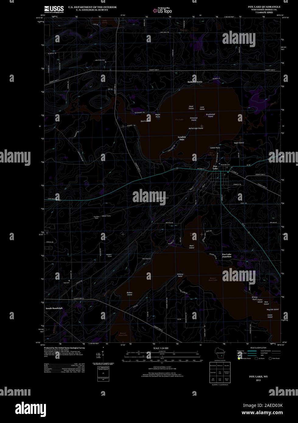 Map Of Fox Lake High Resolution Stock Photography and Images - Alamy