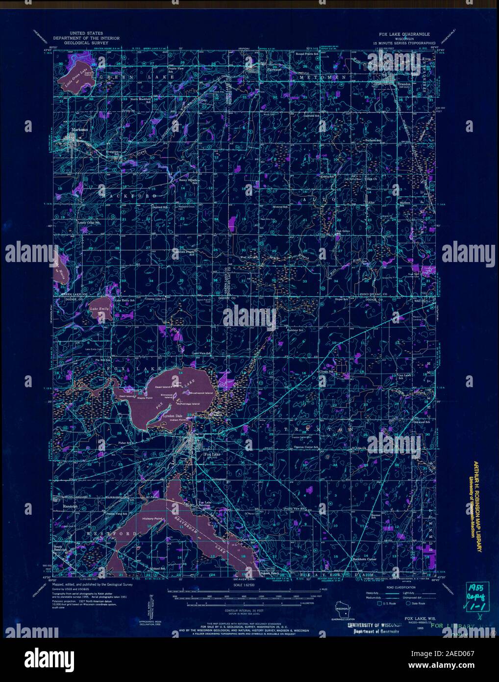 Map of fox lake hi-res stock photography and images - Alamy
