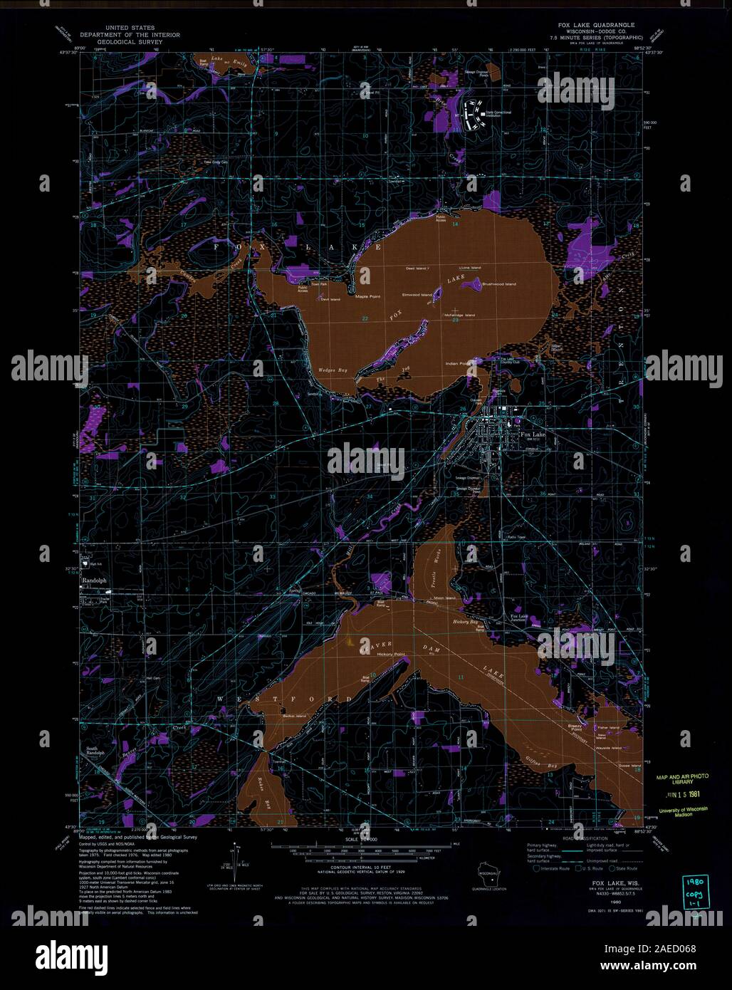 Map Of Fox Lake High Resolution Stock Photography and Images - Alamy