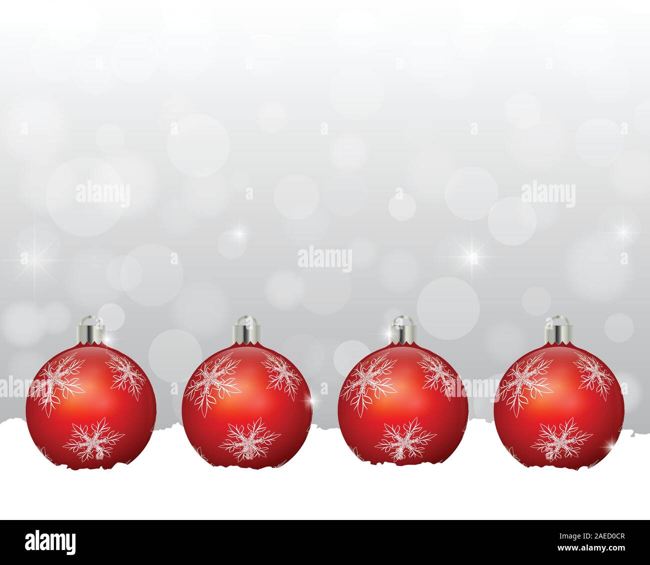 Silver shiny christmas bauble Stock Vector Images - Alamy