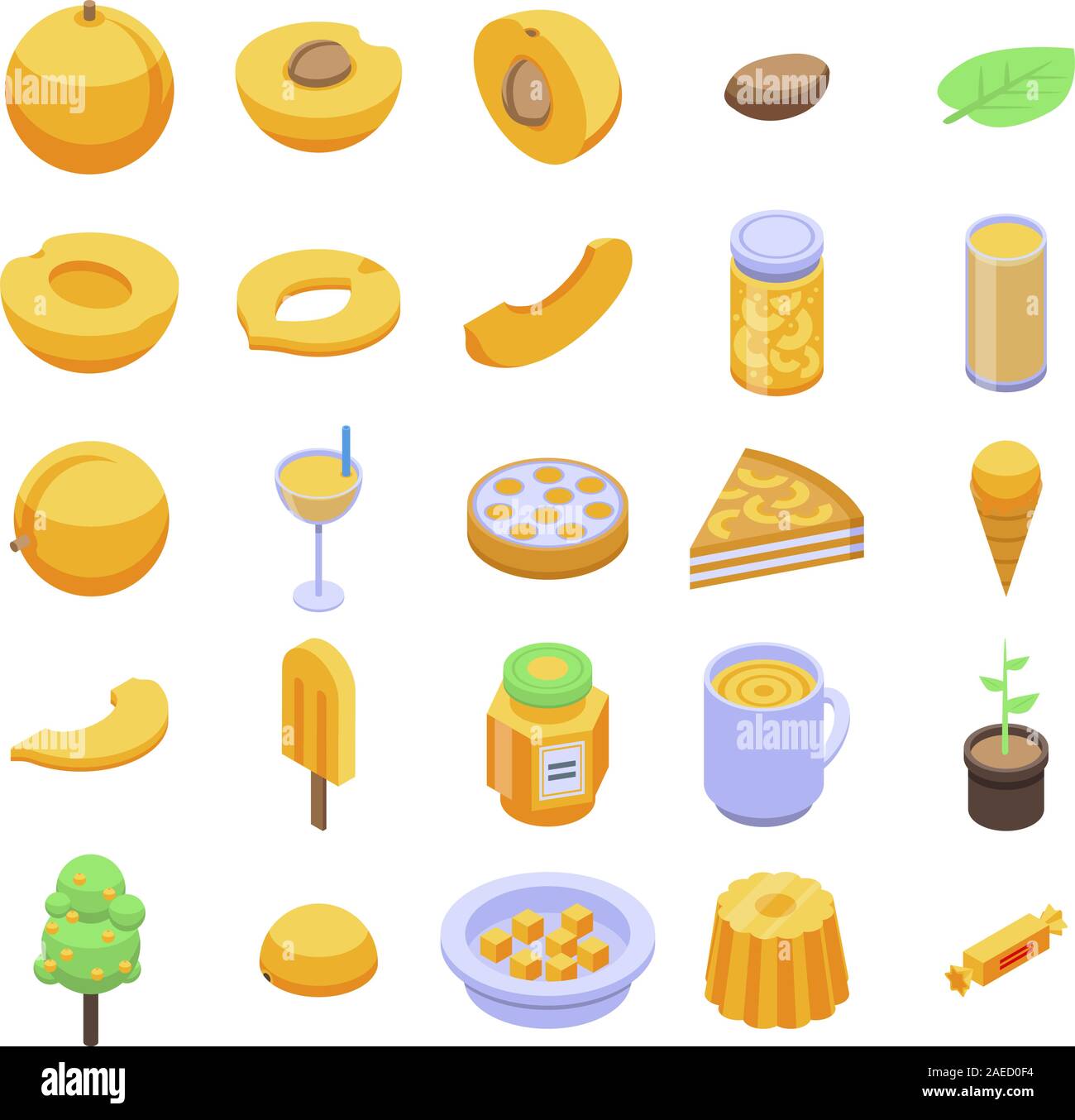 Peach nectarine apricot fruits Stock Vector Images - Alamy