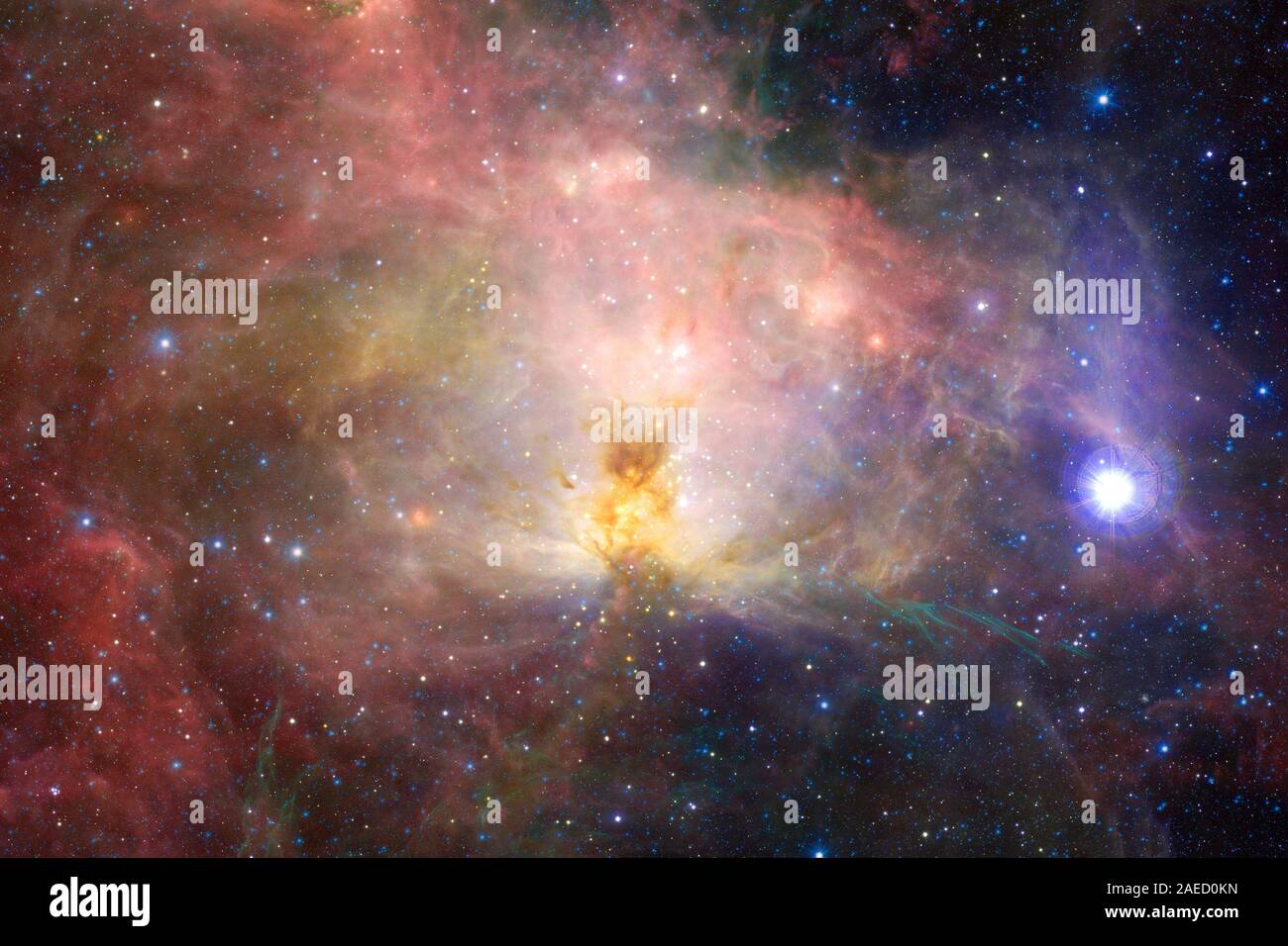 Cluster of stars in deep space. Milky way galaxy. Elements of this ...