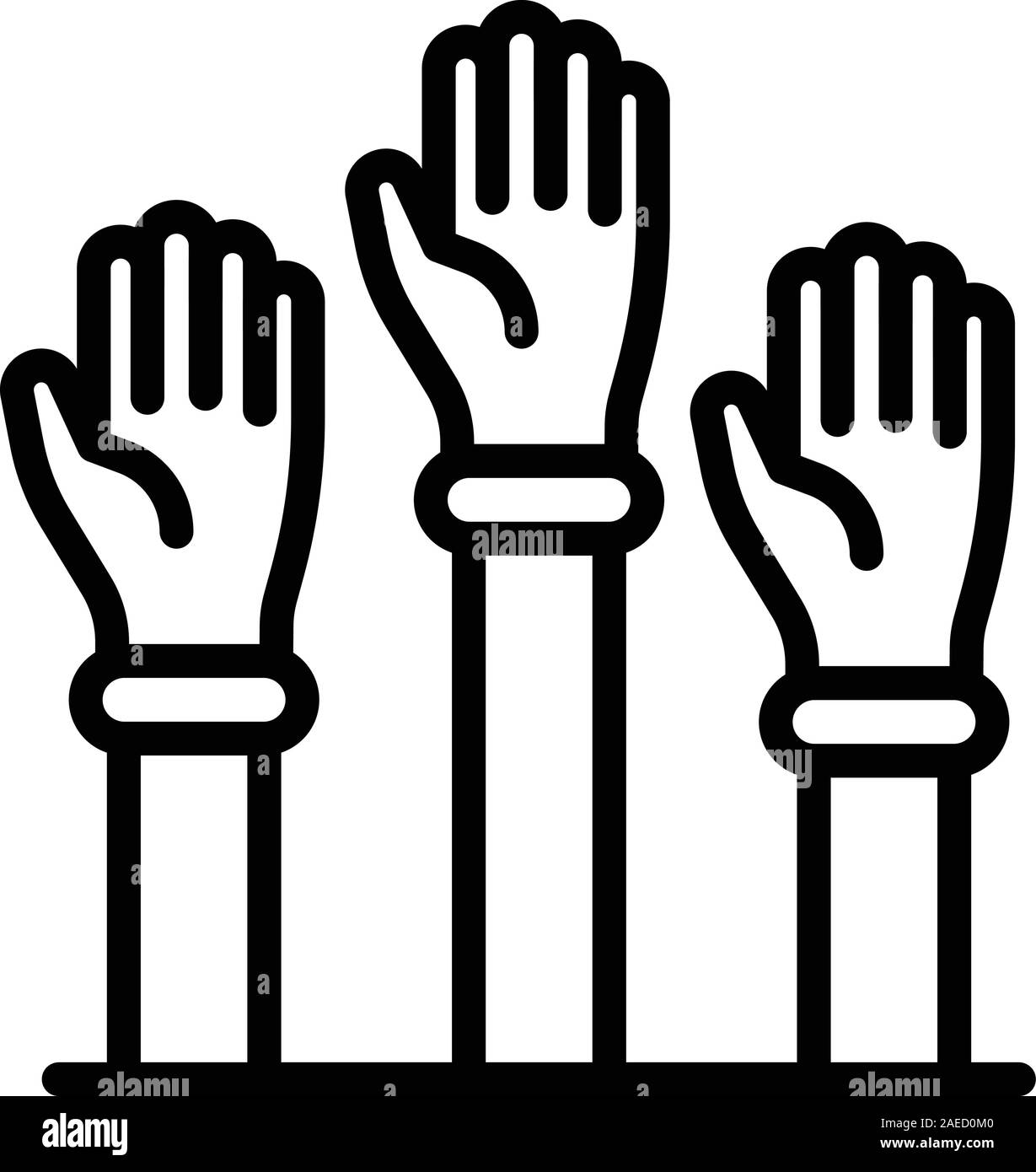 Hands up icon, outline style Stock Vector Image & Art - Alamy