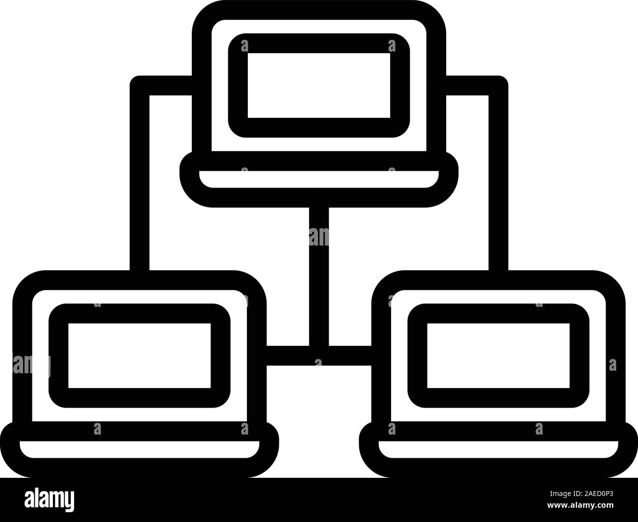 Computer network icon, outline style Stock Vector Image & Art - Alamy