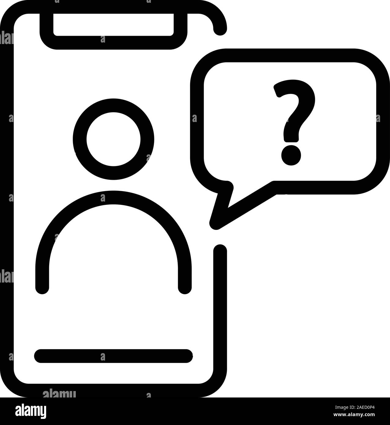 Chat bot messenger smartphone Black and White Stock Photos & Images - Alamy