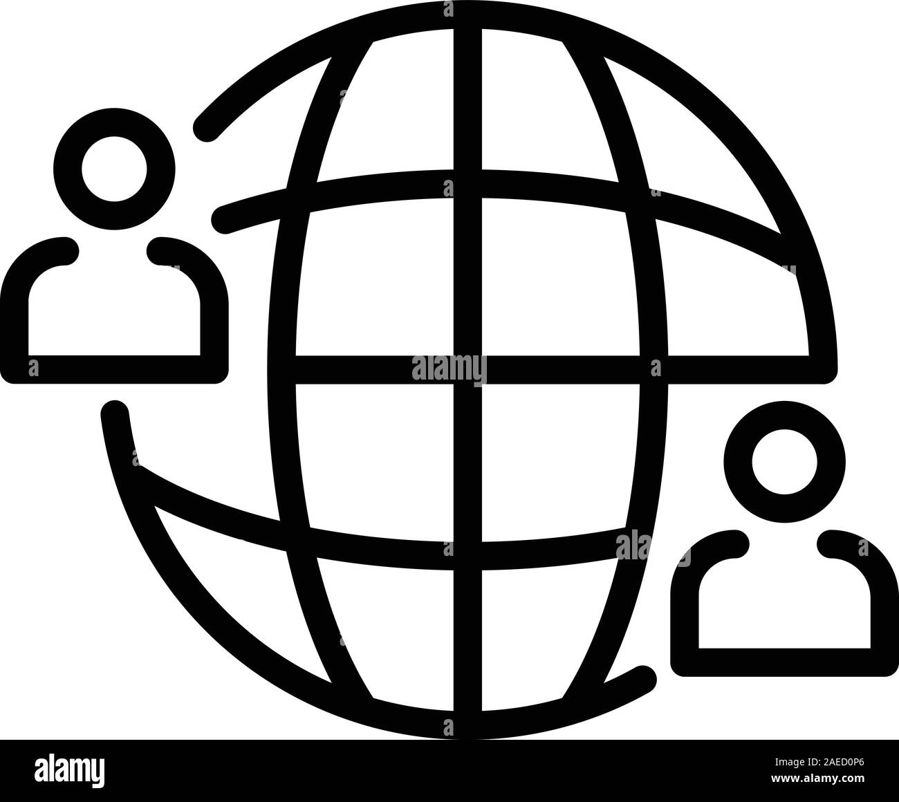 Global advice icon outline Stock Vector Images - Alamy