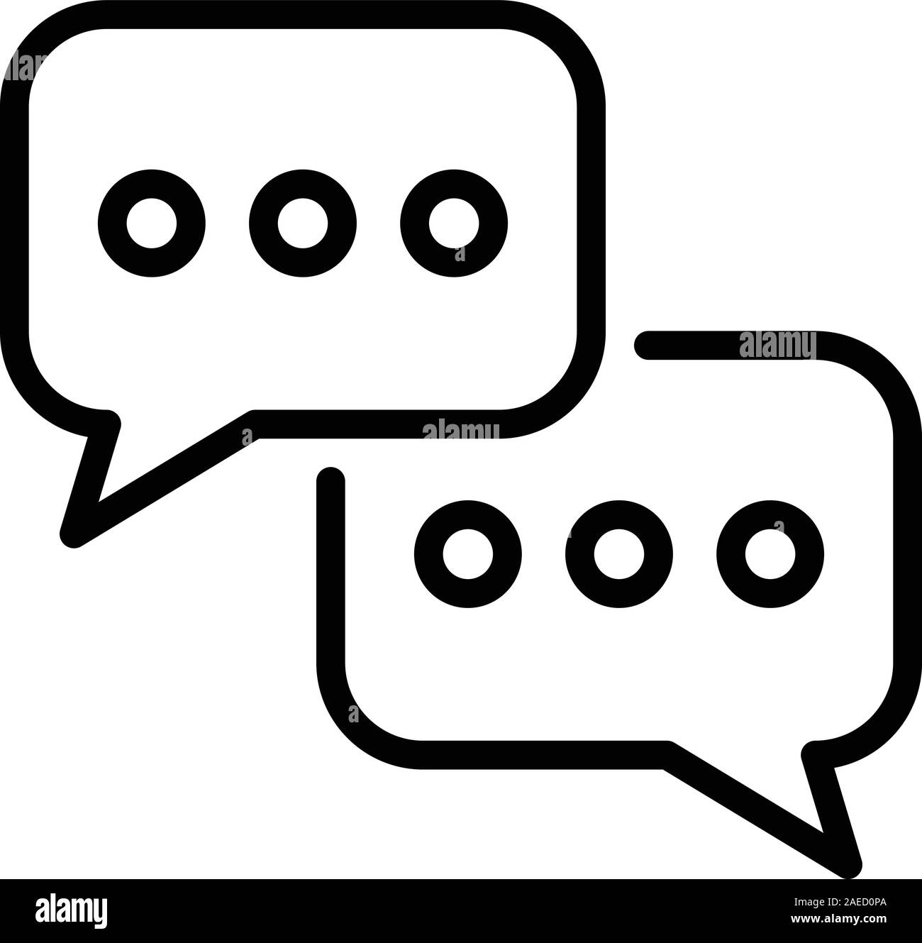 Talk chat icon, outline style Stock Vector Image & Art - Alamy