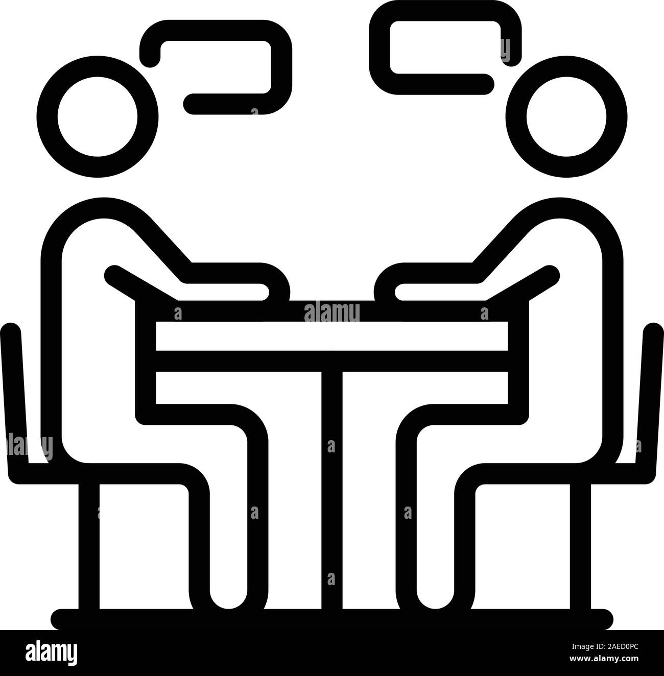 Businessman talk woman restaurant Stock Vector Images - Alamy