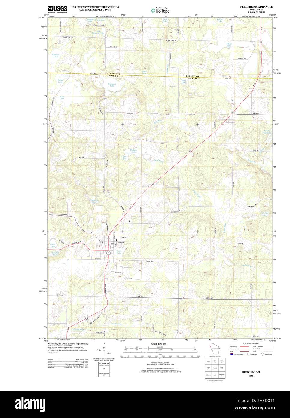 Map of frederic Cut Out Stock Images & Pictures - Alamy